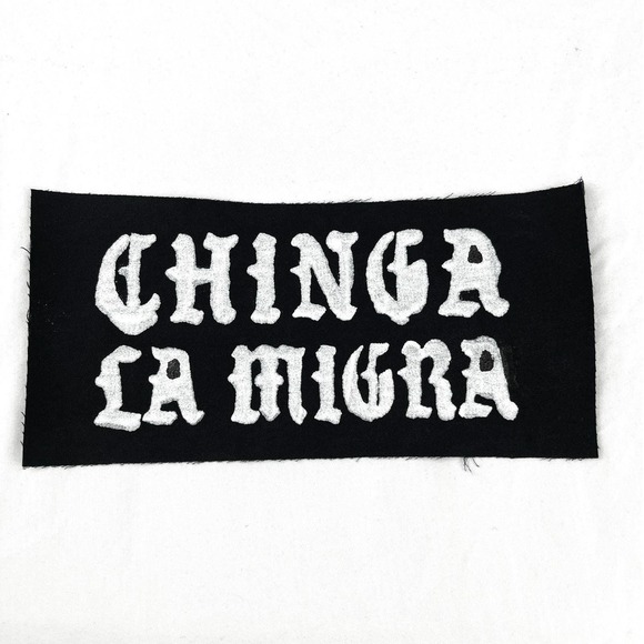 DIY | Accessories | Chinga La Migra Patch Diy Hand Painted Punk Patch ...